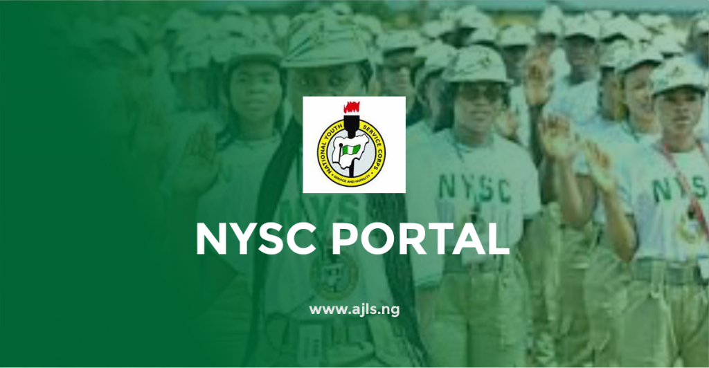 NYSC Portal Login – Login to www.nysc.gov.ng Dashboard - AJLS