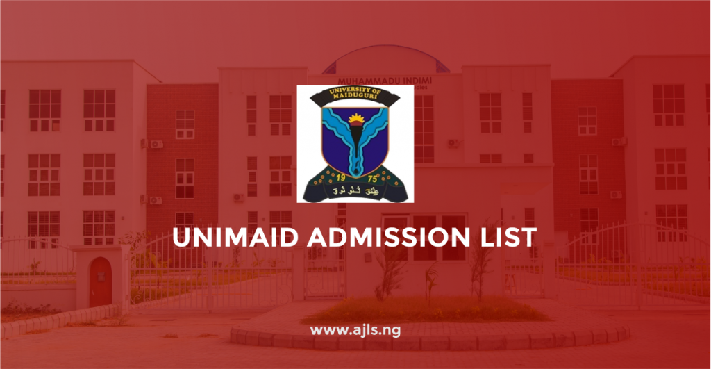 UNIMAID Admission List 2025/2026 Academic Session - AJLS