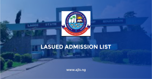 LASUED Admission List 2025/2026 Session - AJLS