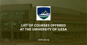 List of Courses Offered by the University of Ilesa - AJLS