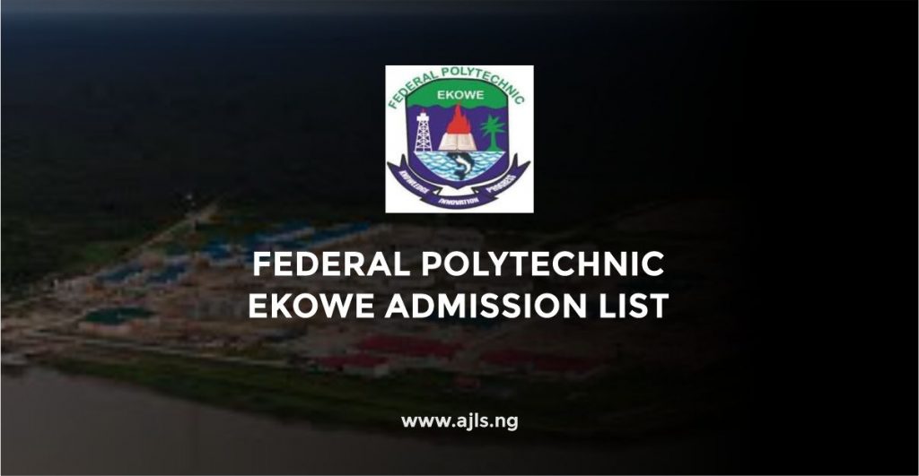 Federal Polytechnic Ilaro Admission List 2025/2026 - AJLS